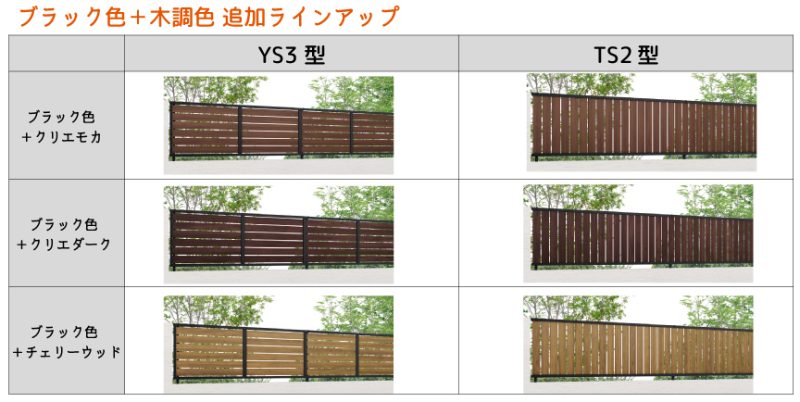 【LIXIL】フェンスAB(ブラック＋木調色追加)【フェンス】2023年3月発売予定 | ココガーデンエクステリア